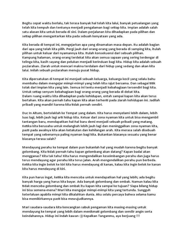 Ziarah Hidup dan Mengejar Mimpi | PDF