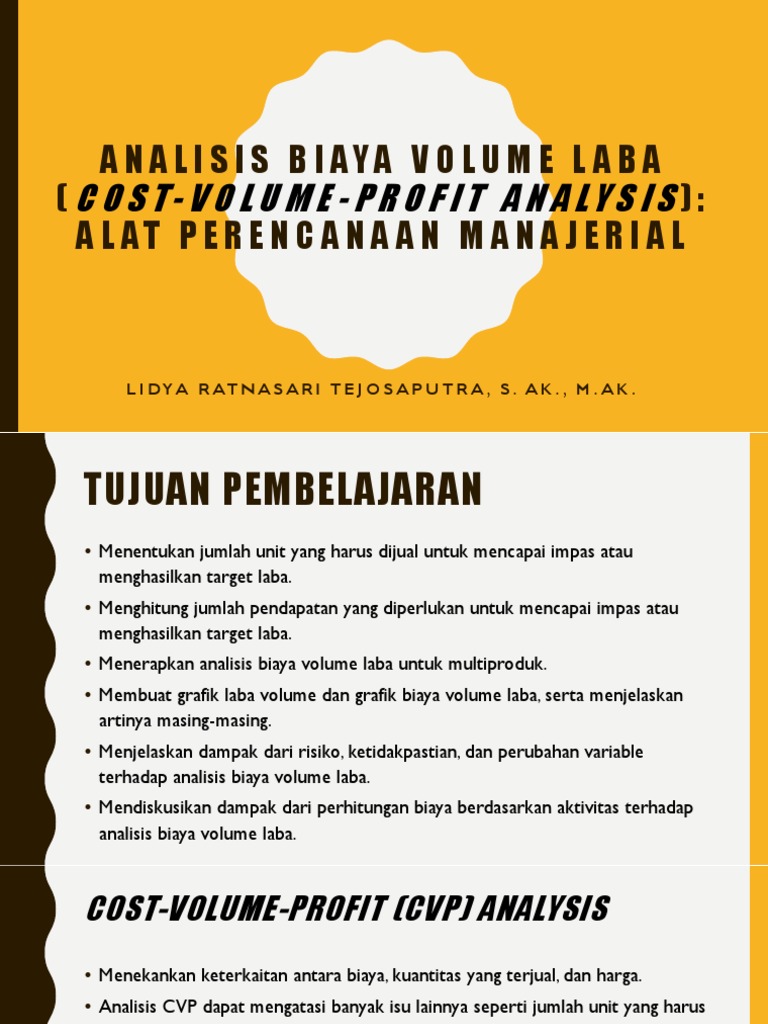Analisis CVP | PDF