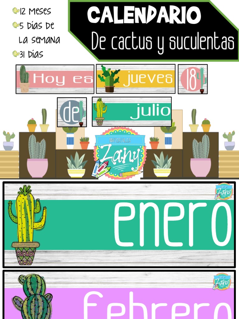 Calendario de Cactus y Suculentas | PDF | Cocina, comidas y vino ...