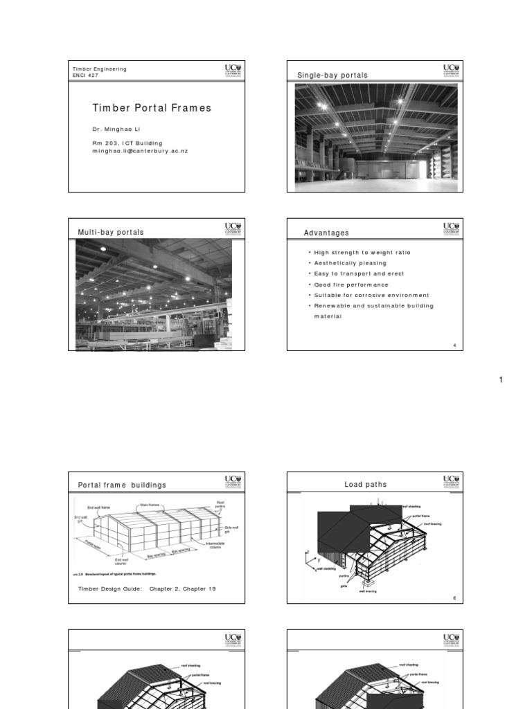 2014 - Portal Frame Design | PDF | Framing (Construction) | Plywood