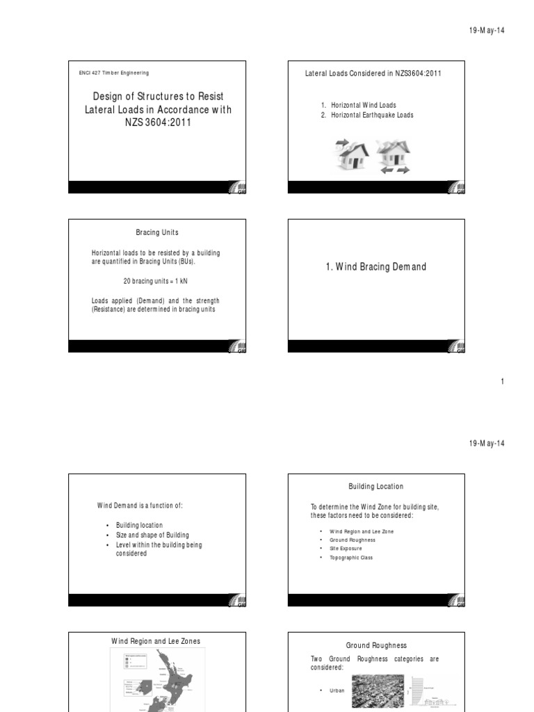 Design of Light Timber Framed Structures To Resist Lateral Loads in ...