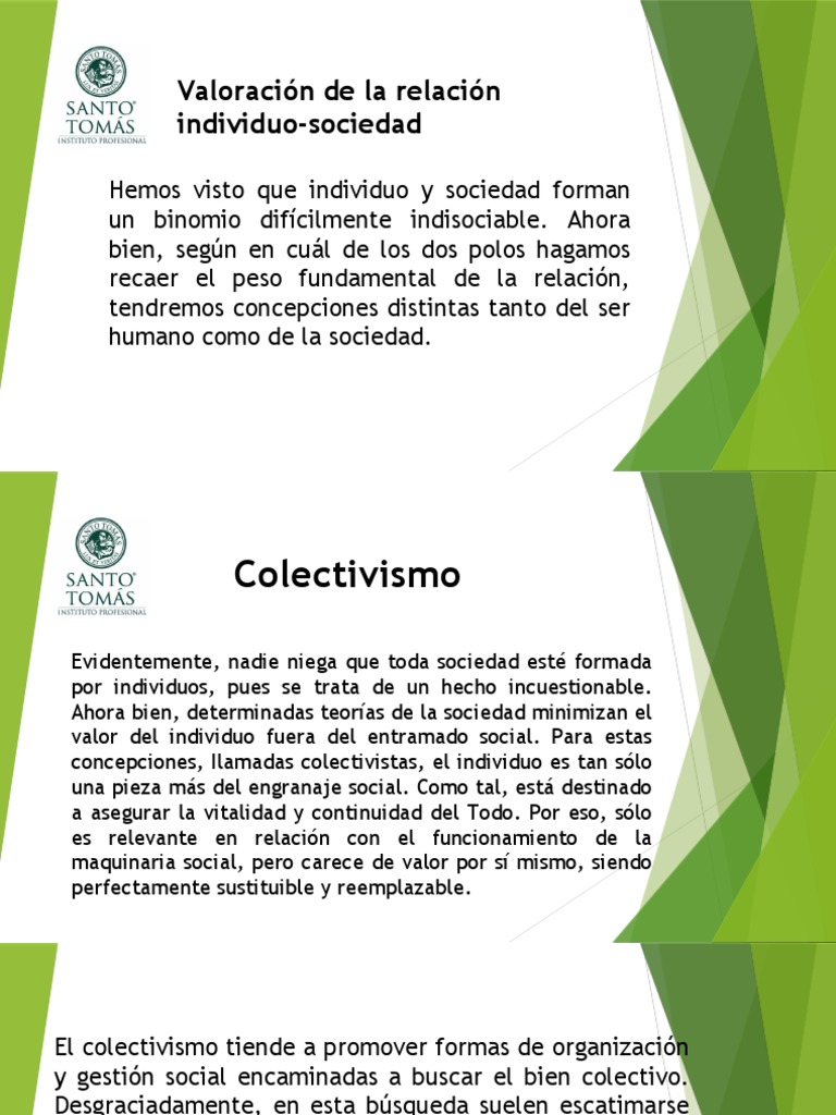 Unidad 1 Colectivismo Clase 4 | PDF | Individualismo | Libertad