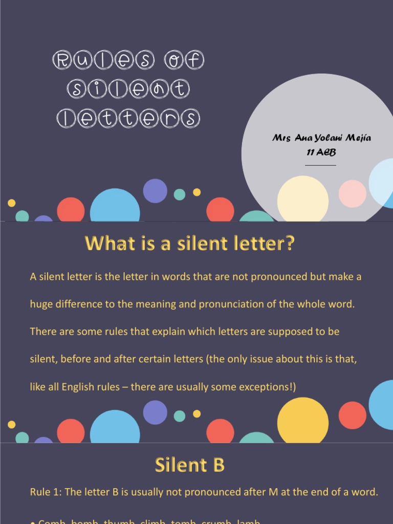 Rules of silent letters | PDF | Linguistics | Languages