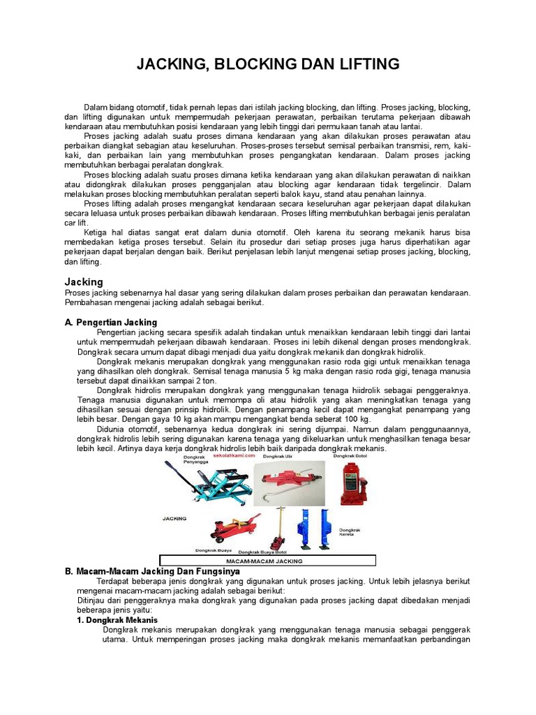 Jacking Blocking & Lifting | PDF