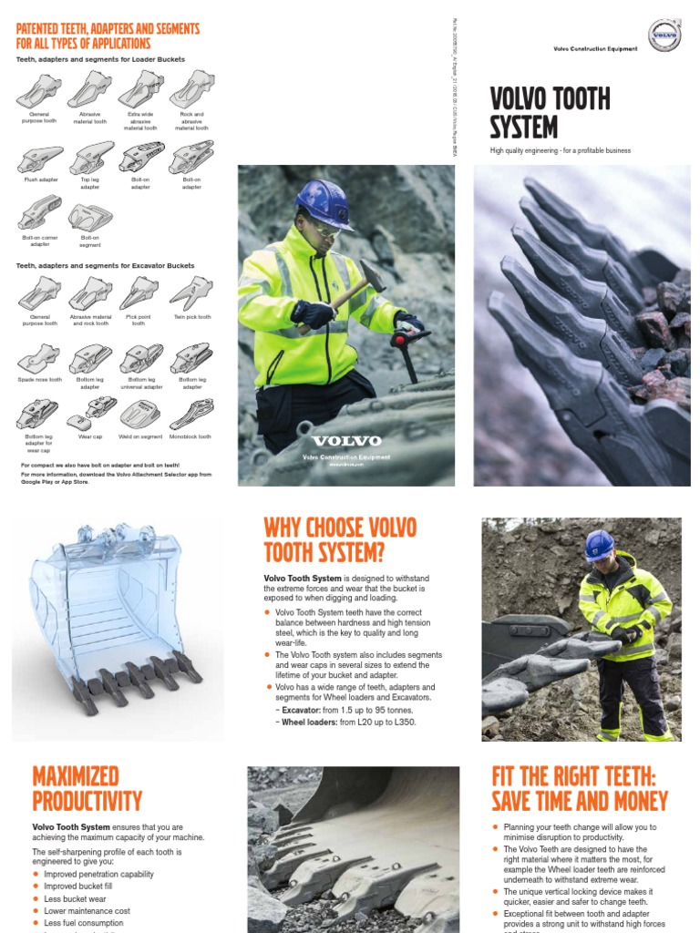 Volvo Tooth System Overview | PDF | Tooth | Loader (Equipment)