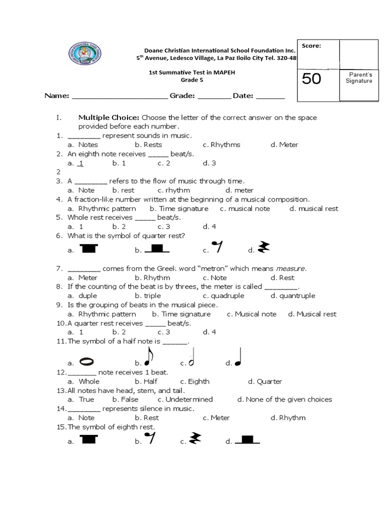 1st Summative Test in MAPEH 5 | PDF | Reproductive System | Puberty