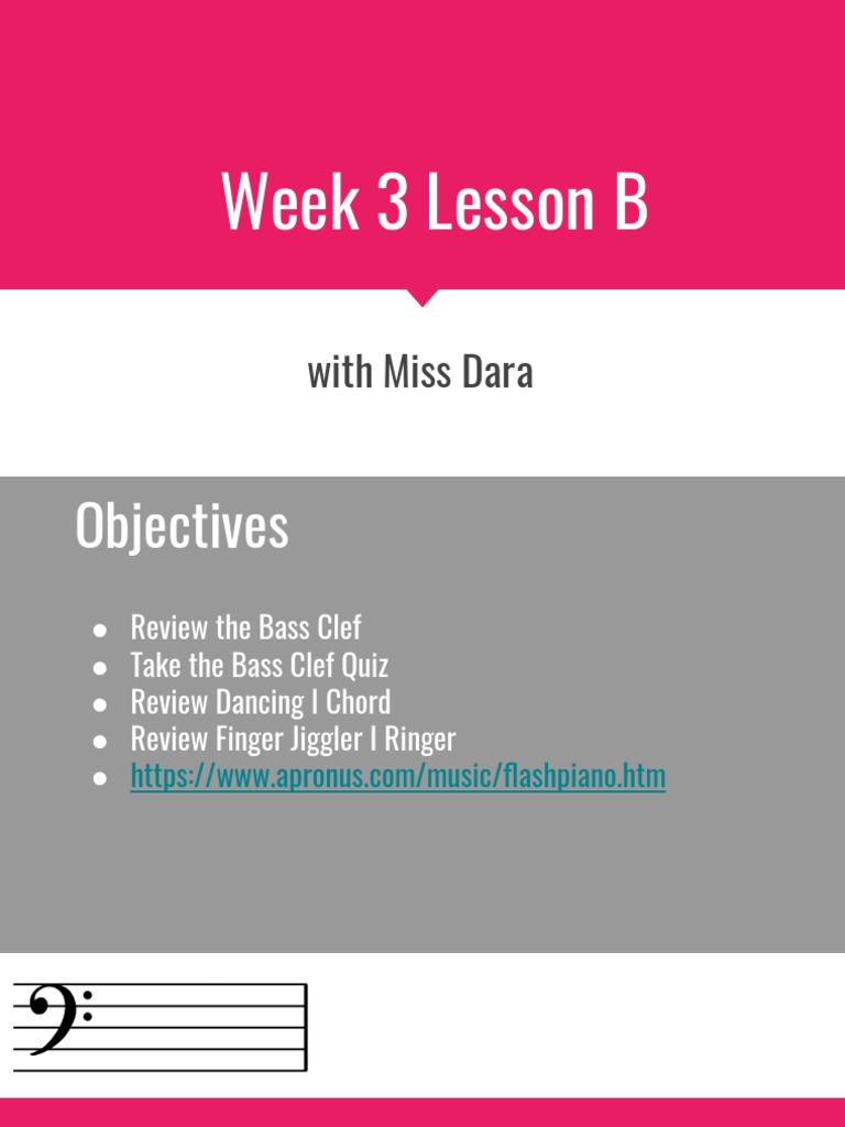 Keyboard Week 3 Lesson B | PDF | Language Arts & Discipline