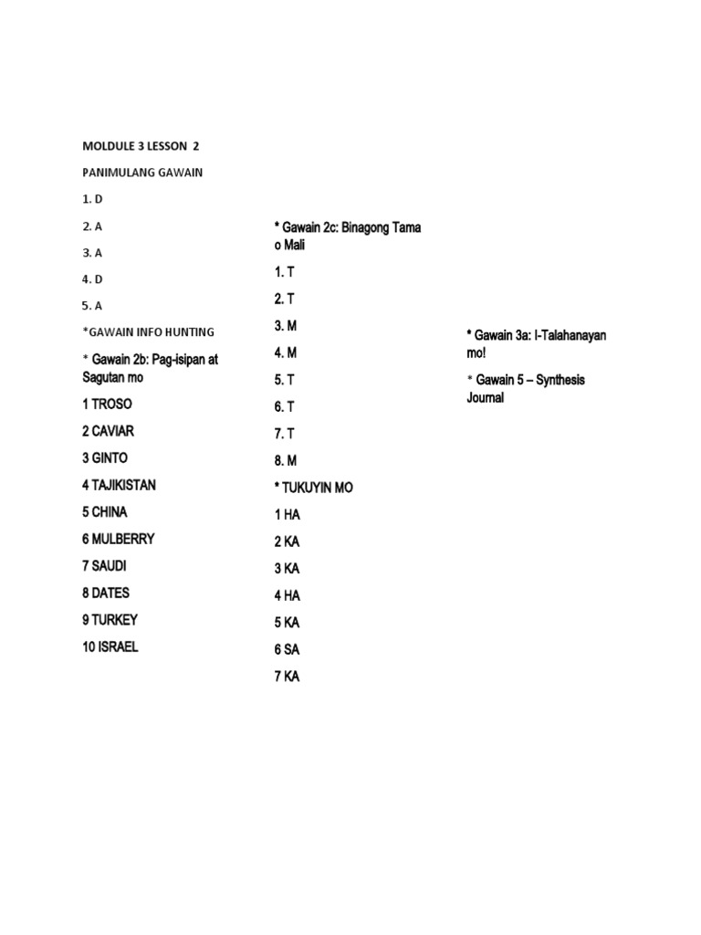 Ap7 Key Module 3 Lesson 2 | PDF