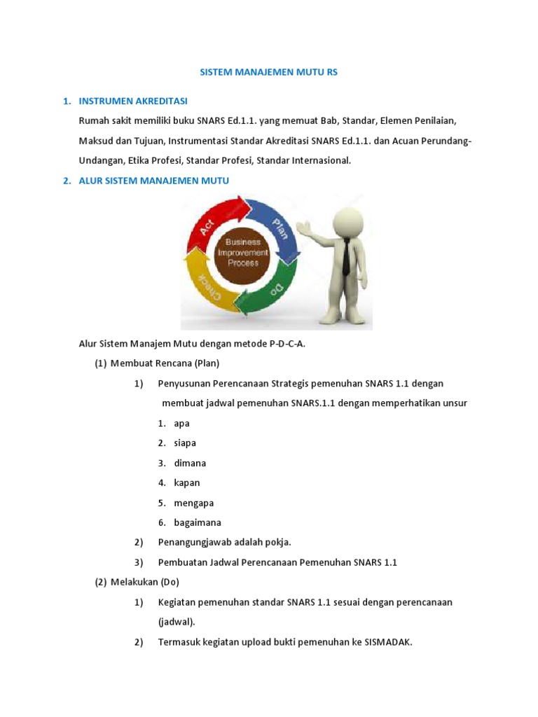 SISTEM MANAJEMEN MUTU RS 2021 Rev | PDF