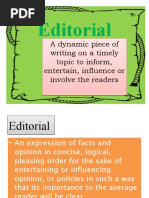 Types of Editorial Writing | PDF | Persuasion | Philosophical Theories