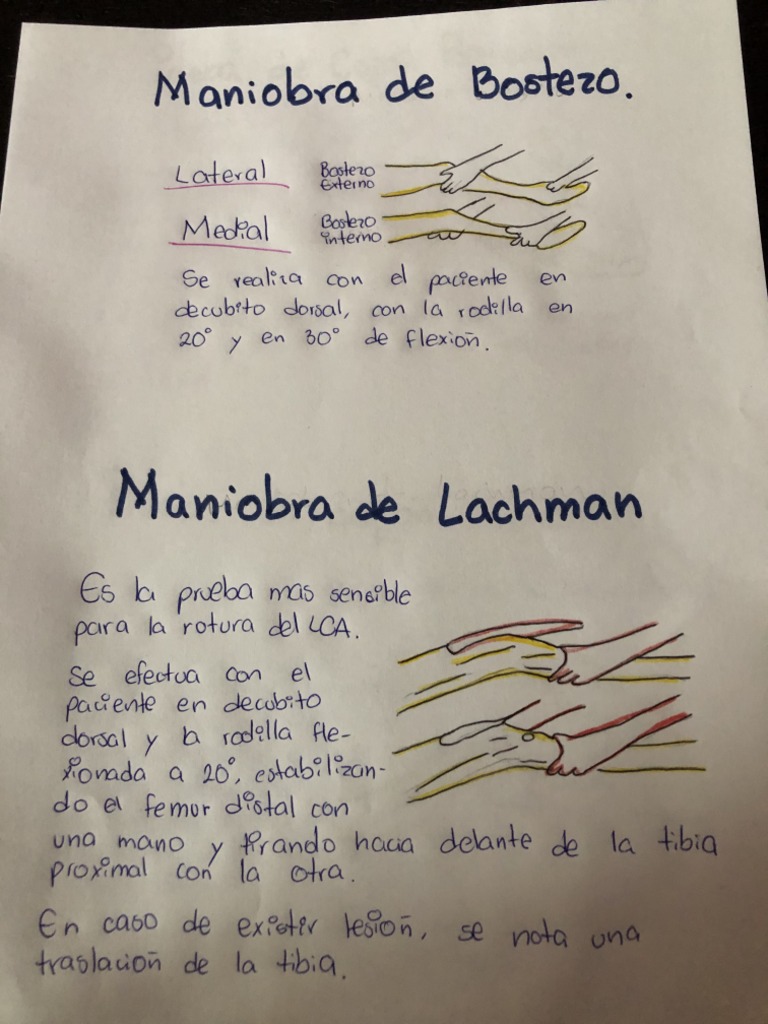 Maniobras para Examinar Rodilla | PDF