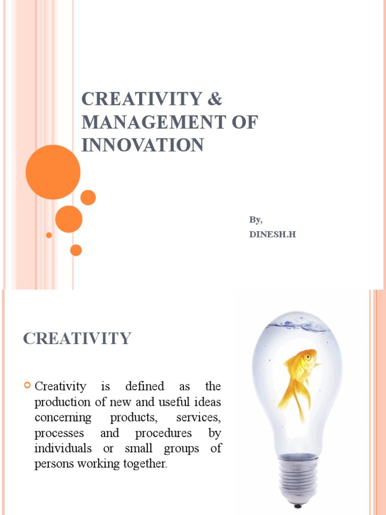 Creativity and Innovation Management | PDF | Innovation | Creativity