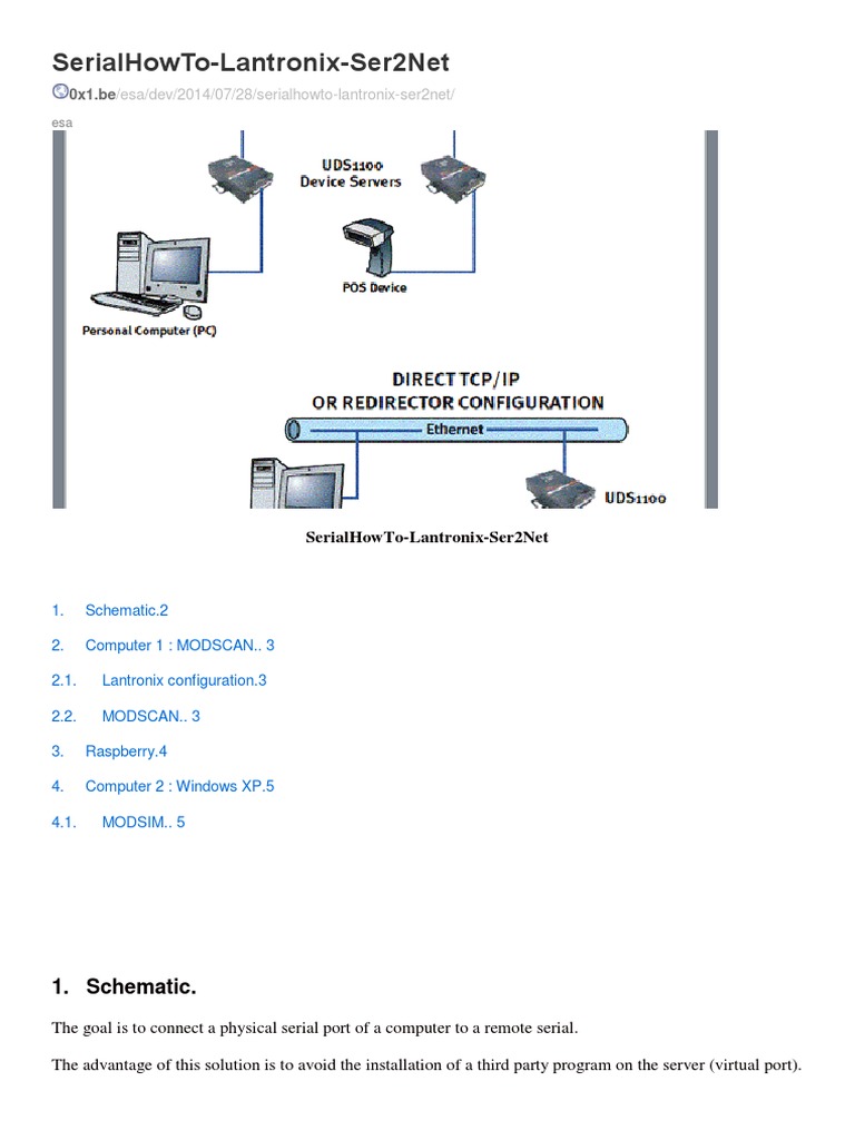 TUTORIAL Lantronix Ser2Net Modbus Ethernet | PDF