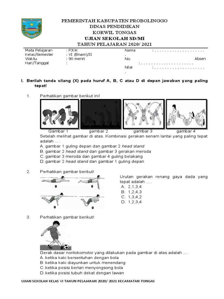 Soal Us Kelas 6 2021 Tongas Edi Santoso | PDF