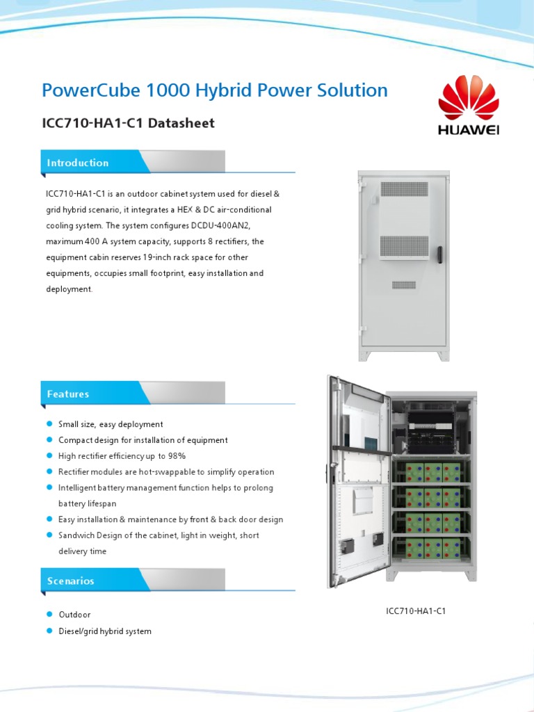 Powercube 1000 Hybrid Power Solution: Icc710-Ha1-C1 Datasheet | PDF ...