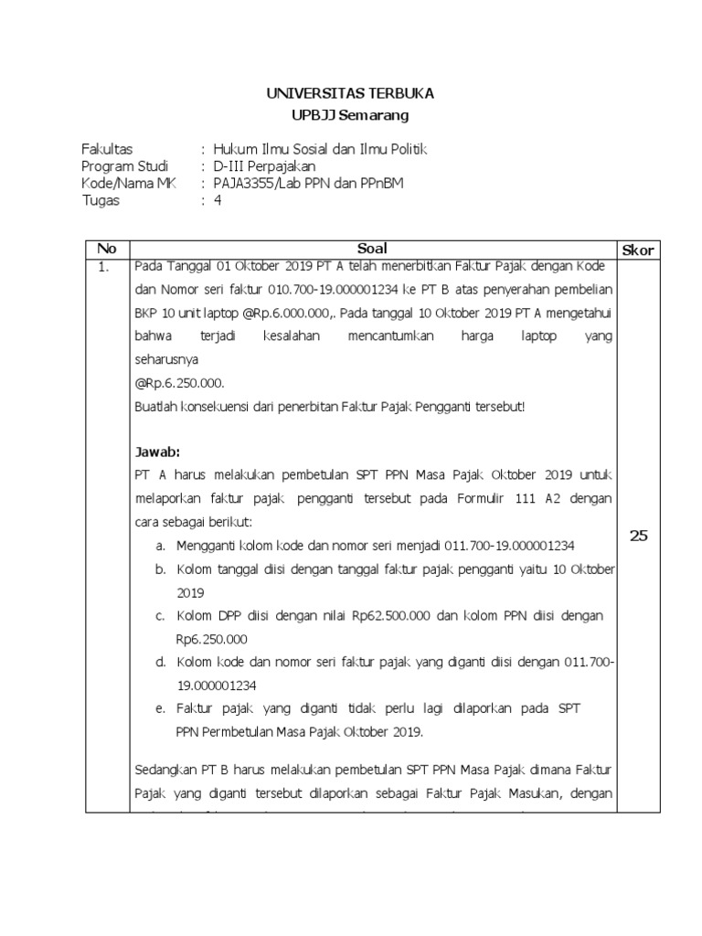 Tugas IV - LAB PPN Dan PPNBM - FEBRIAWAN BAGASKORO | PDF