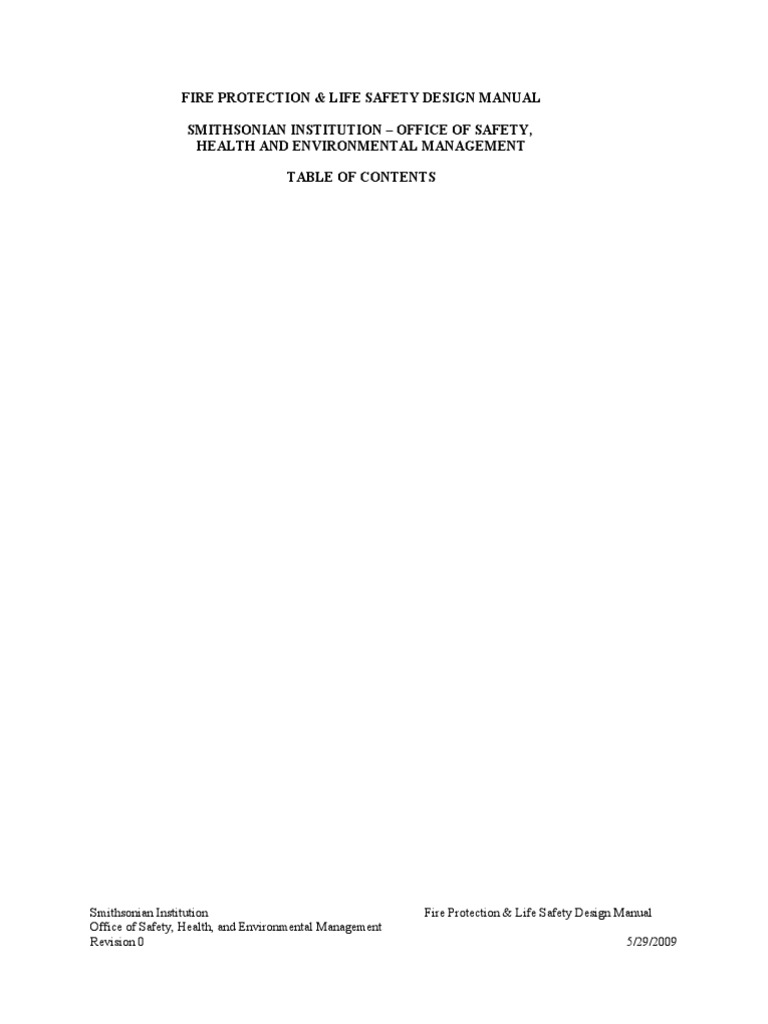 Fire Protection & Life Safety Design Manual | PDF | Fire Sprinkler ...