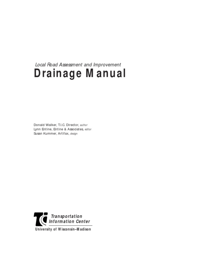 Drainage Manual: Local Road Assessment and Improvement | PDF | Storm ...