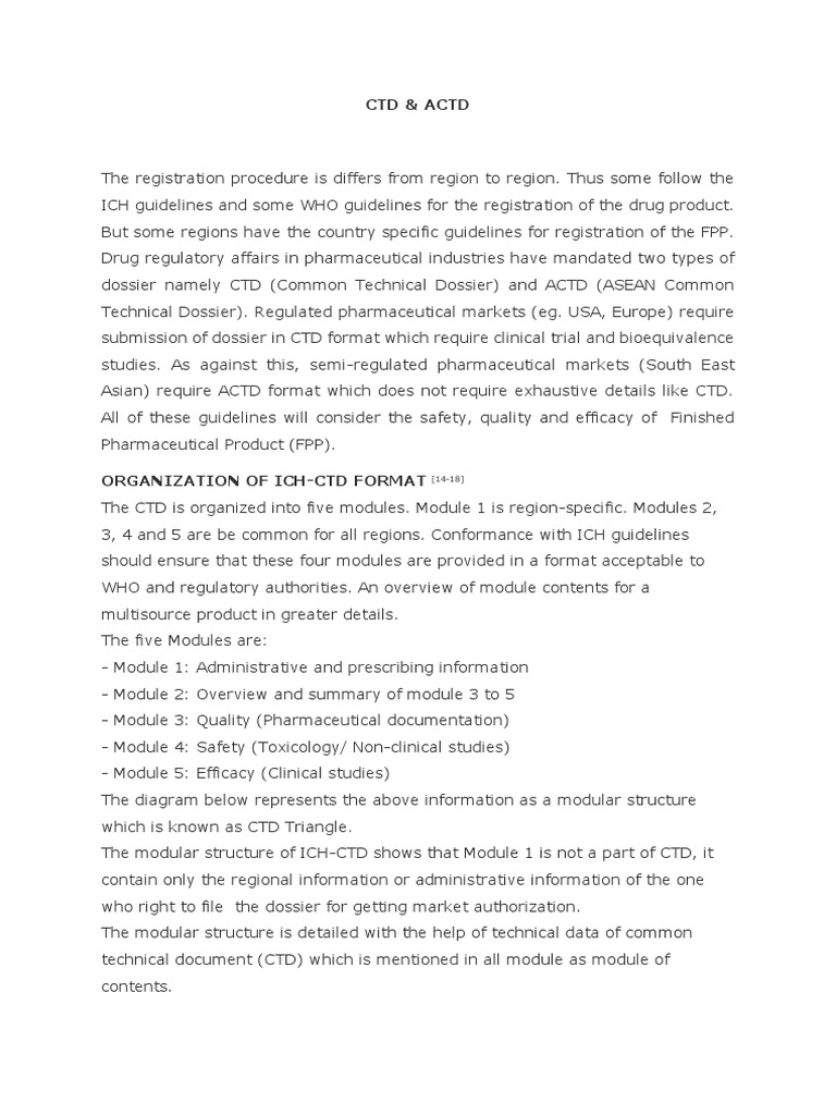 CTD Actd | PDF | Asean Free Trade Area | Medicine
