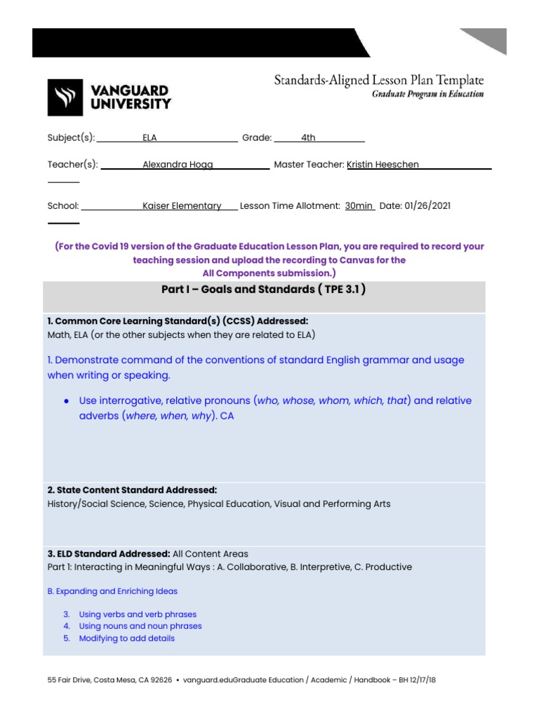 Ast Lesson Plan 1 Ela | PDF | Teachers | Decision Making