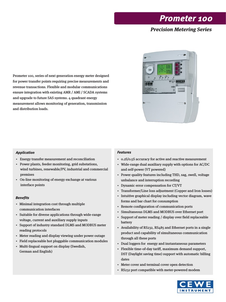 The Prometer 100: A Next-Generation Precision Energy Meter for Flexible ...