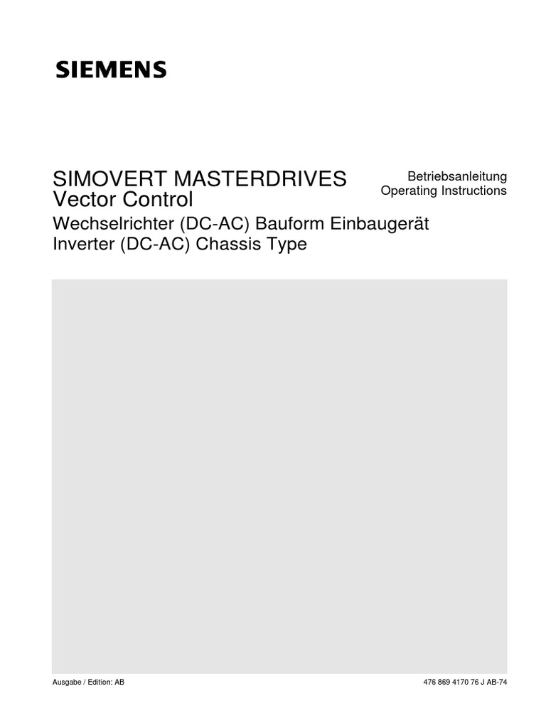 6se7033 Simovert | PDF