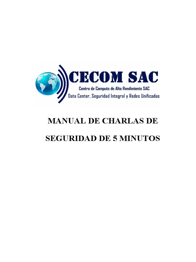 Manual de Charlas de Seguridad de 5 Minutos-Cecom | PDF | Discapacidad visual | Radiodifusión