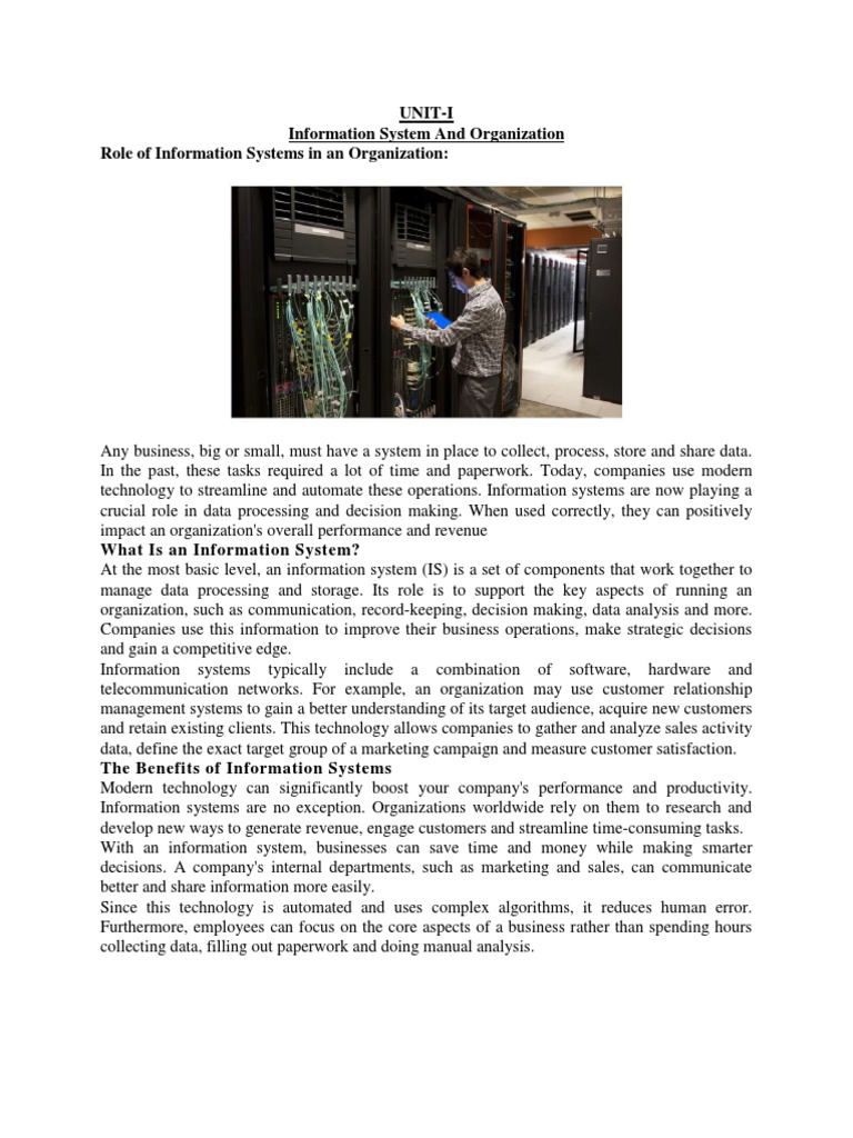 Management Information System UNIT-I | PDF | Software Development Process | Enterprise Resource ...