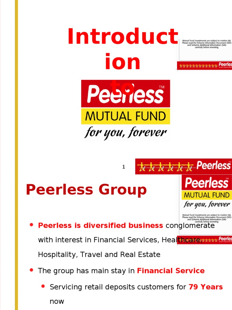 Introduction to Peerless Group and its Mutual Fund Division | PDF | Sales | Investor