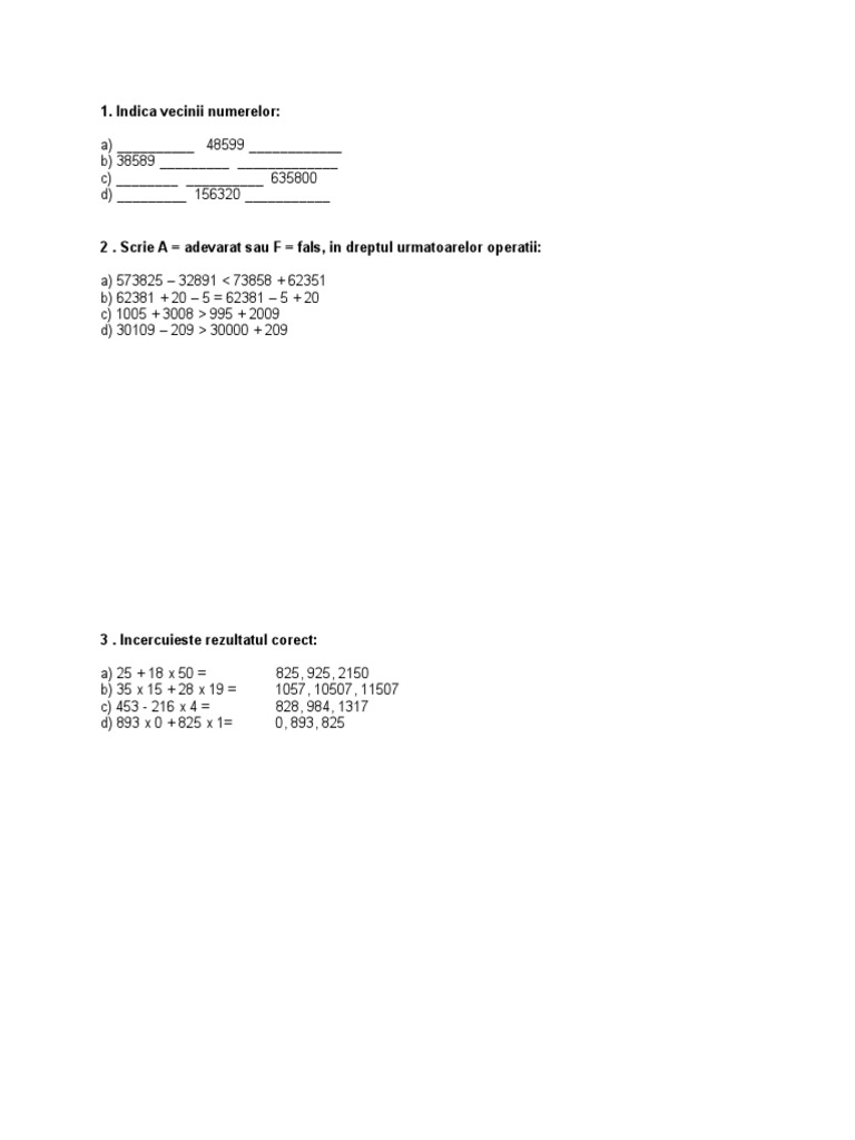 Indica Vecinii Numerelor | PDF
