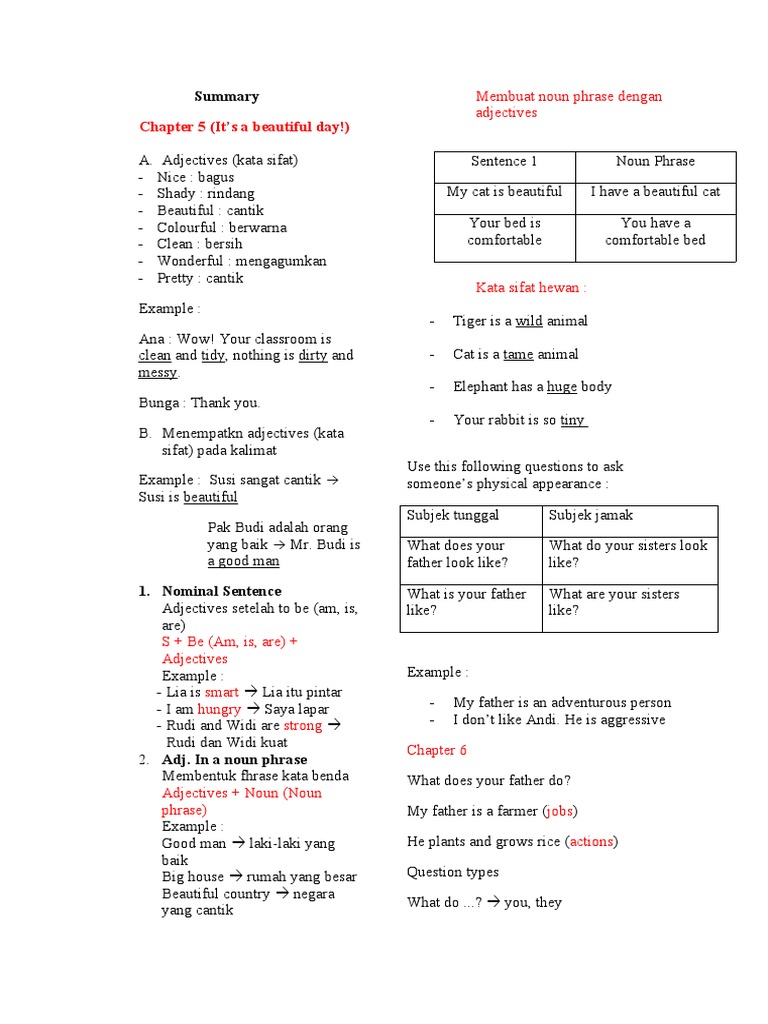 Adjective Placement in Nominal and Noun Phrase Sentence Structures: A ...