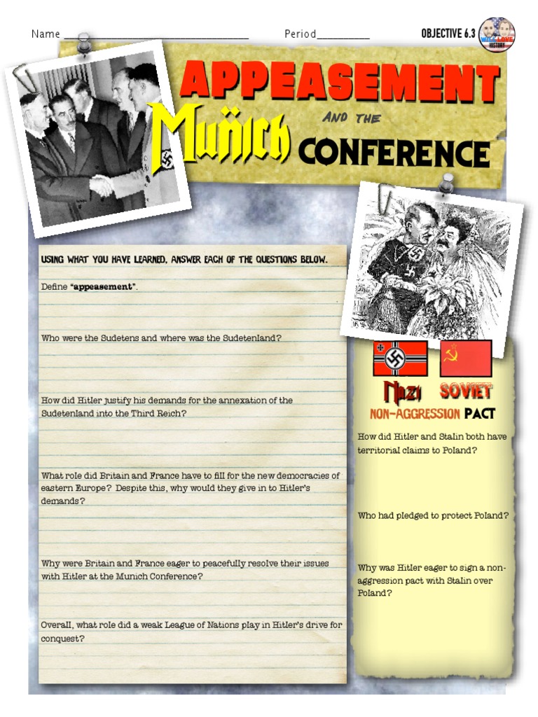 Appeasementandthe Munich Conference Activity | PDF | War And Politics ...