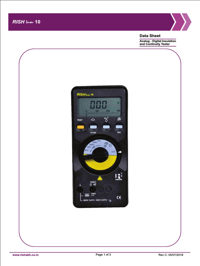 Datasheet Rish Insu 10 Rev C2 | PDF | Electrical Resistance And ...