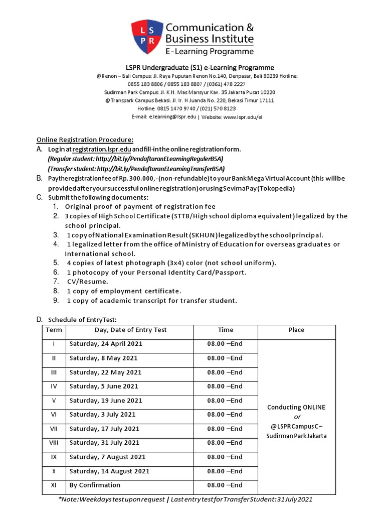 LSPR e-Learning Registration Guide | PDF