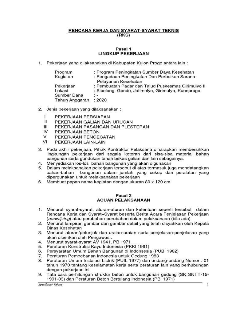 RKS Girimulyo Ii Pagar Ok | PDF