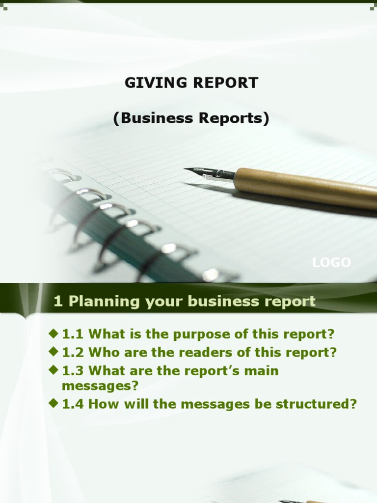 Giving Business Reports | PDF