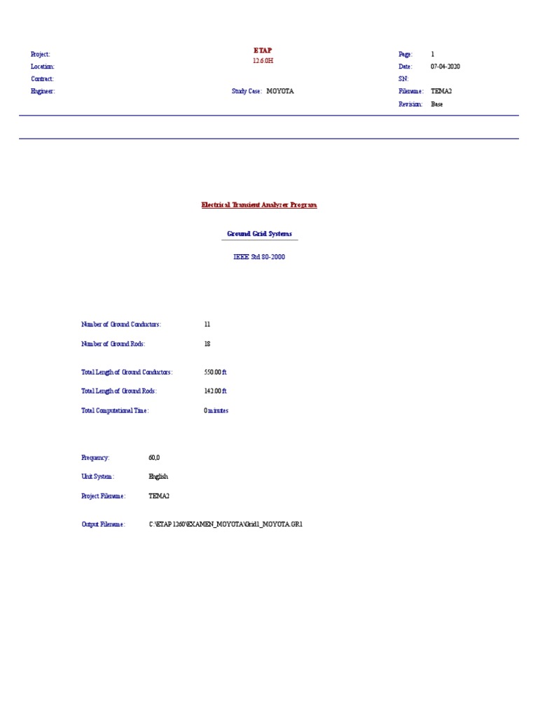IEEE STD 80-2000: Ground Grid Systems | PDF | Electrical Resistivity ...