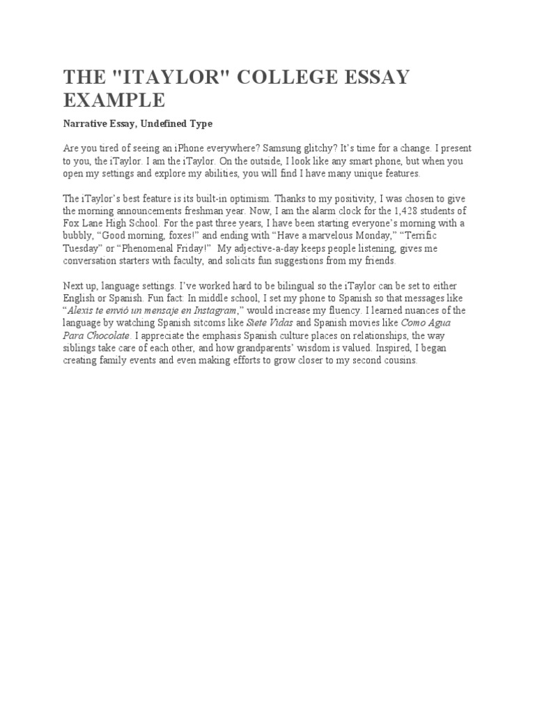 Narrative Essay Examples College Narrative Essay Examples College