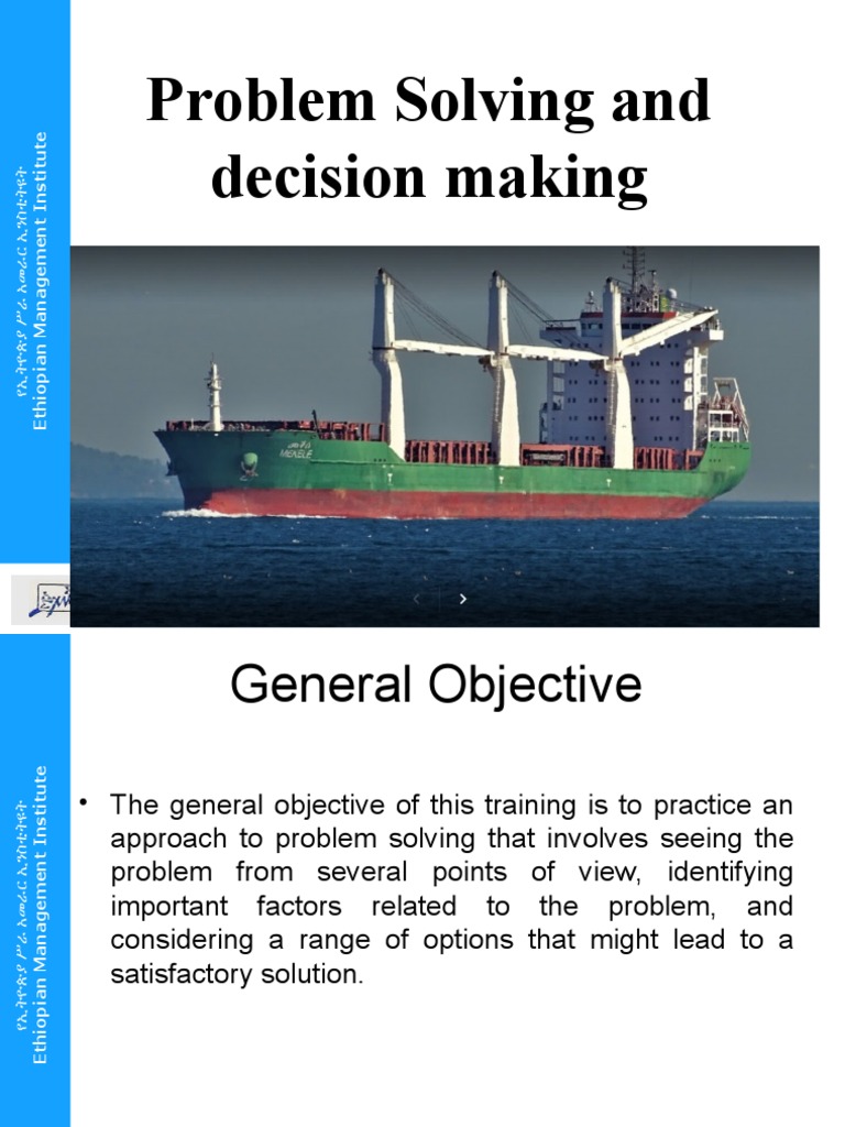 Problem Solving Session One | PDF | Decision Making | System