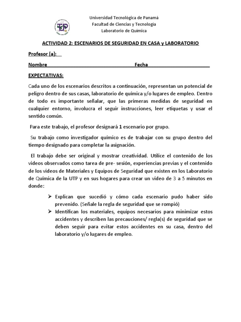 Actividad 2 - Escenarios de Seguridad en Casa | PDF | Laboratorios | Quemar