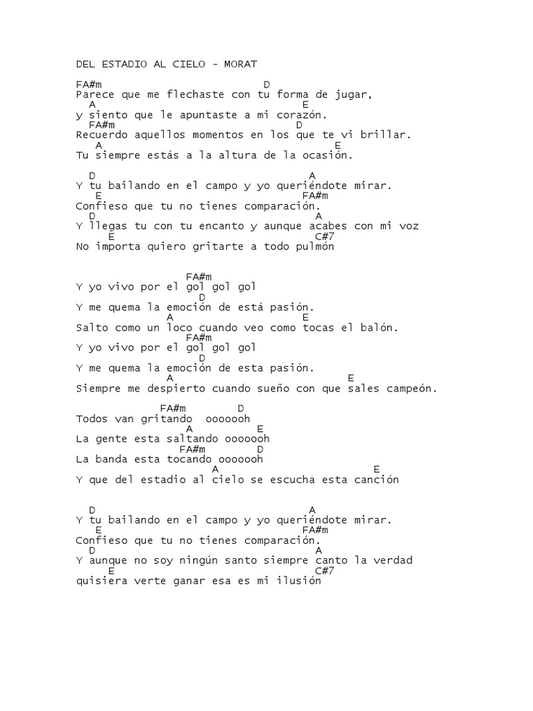 Del Estadio Al Cielo - Morat | PDF