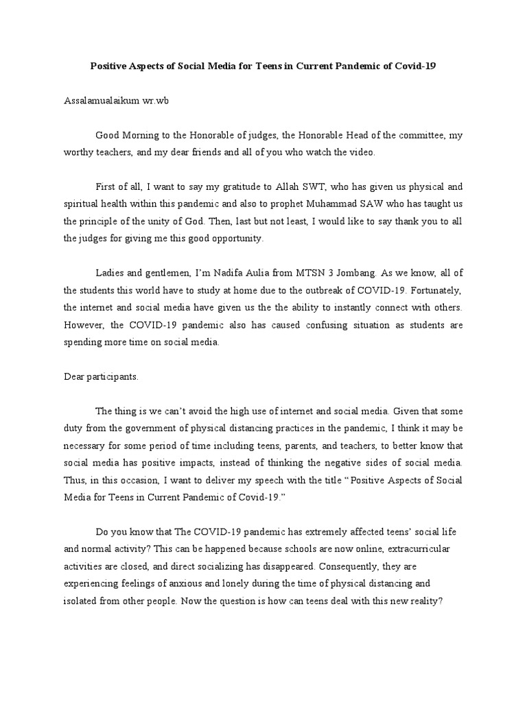 Speech Social Media | Download Free PDF | Social Media | Popular ...