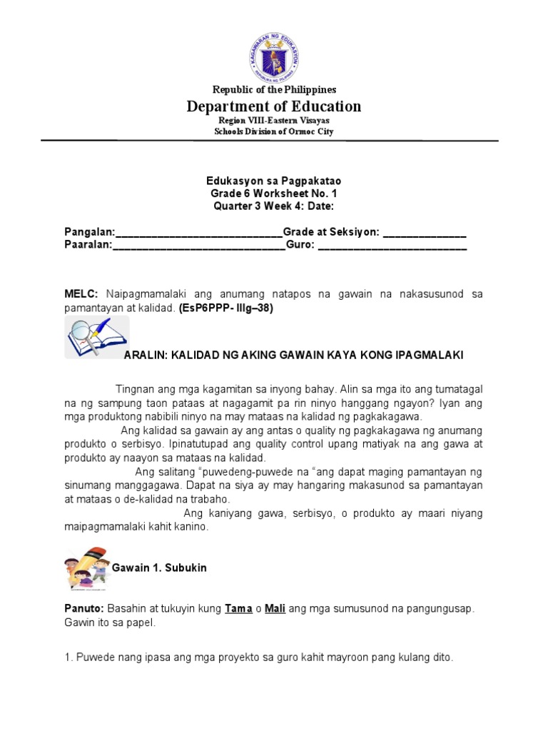 ESP 6 Q3-Wk 4-LAS | PDF