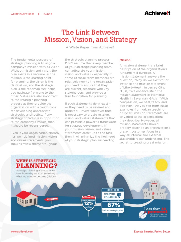The Link Between Mission Vision and Strategy | PDF | Strategic Planning ...