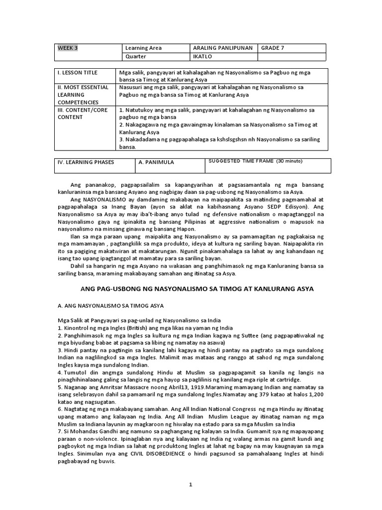 Learners Packet Week 3 4 | PDF