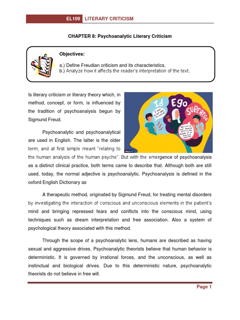 CHAPTER 8 - Psychoanalytic Literary Criticism | PDF | Psychoanalysis ...