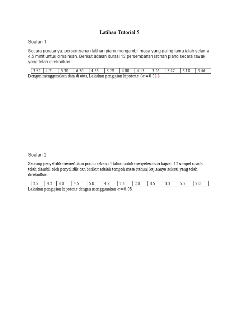Latihan Tutorial 5 | PDF