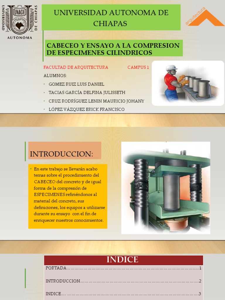 Cabeceo y Ensayo de Compresión en Concreto | PDF | Hormigón | Cemento
