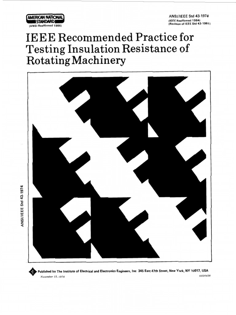 IEEE STD 43-1974 (A) | PDF | Dielectric | Electrical Resistance And ...