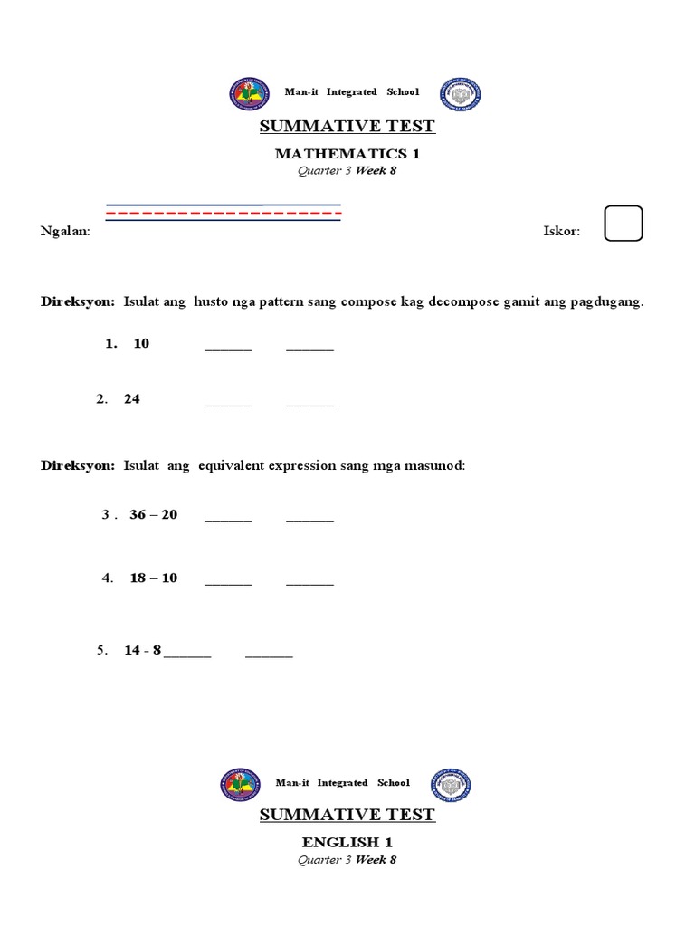 Q3 Week-8 SUMMATIVE | PDF